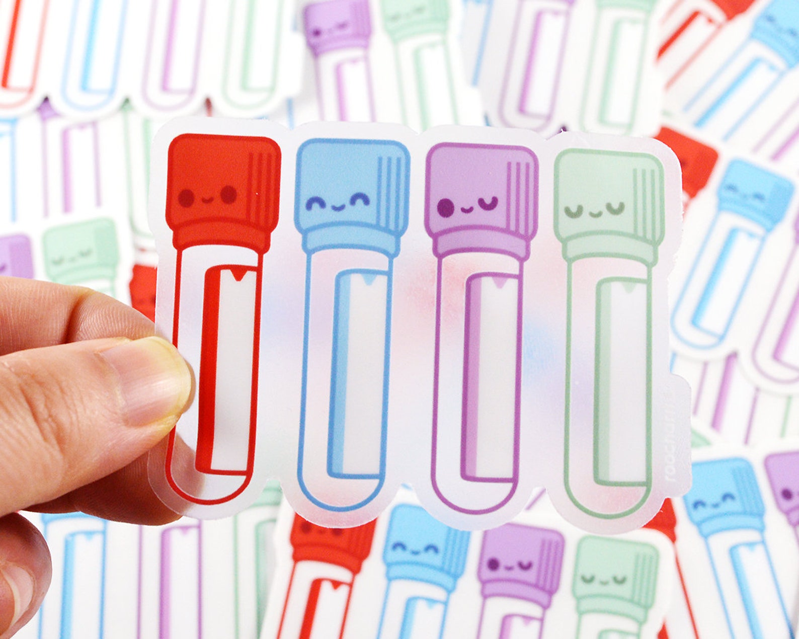 Transparent Blood Tube Vinyl Sticker Phlebotomy Sticker - Etsy