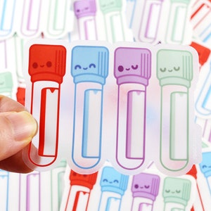 Transparent Blood Tube Vinyl Sticker Phlebotomy Sticker - Etsy