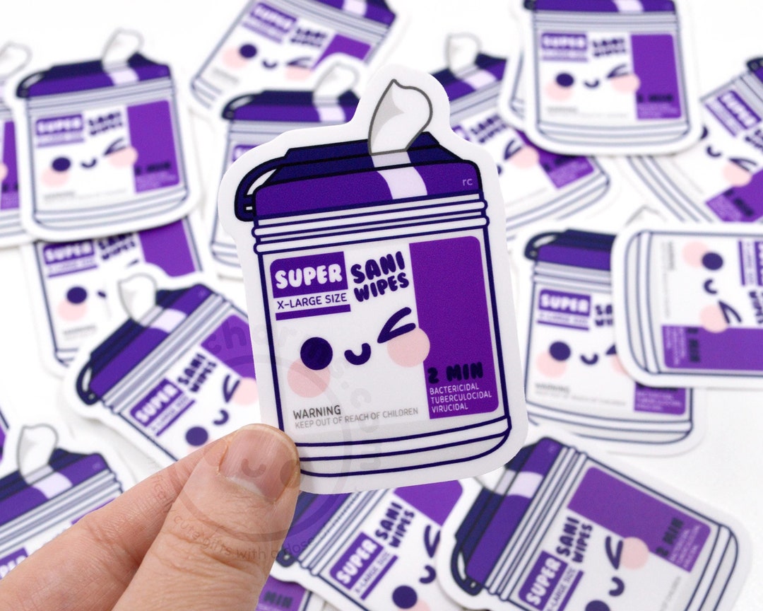 Nurse Sticker Purple Sani Wipe, Nurses Week Gift, Nursing Student, CNA ...