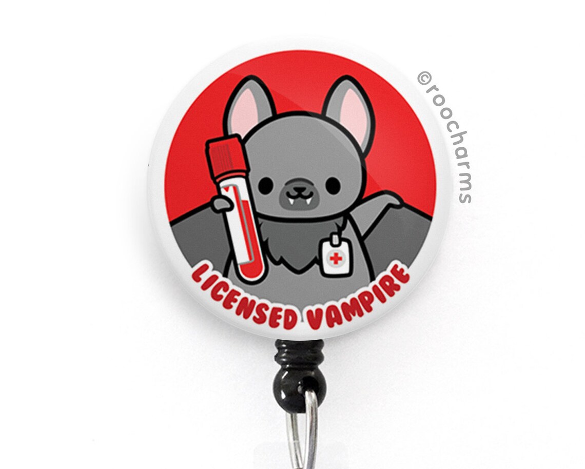 Licensed Vampire Badge Reel Phlebotomist Gift Nurse Gift - Etsy