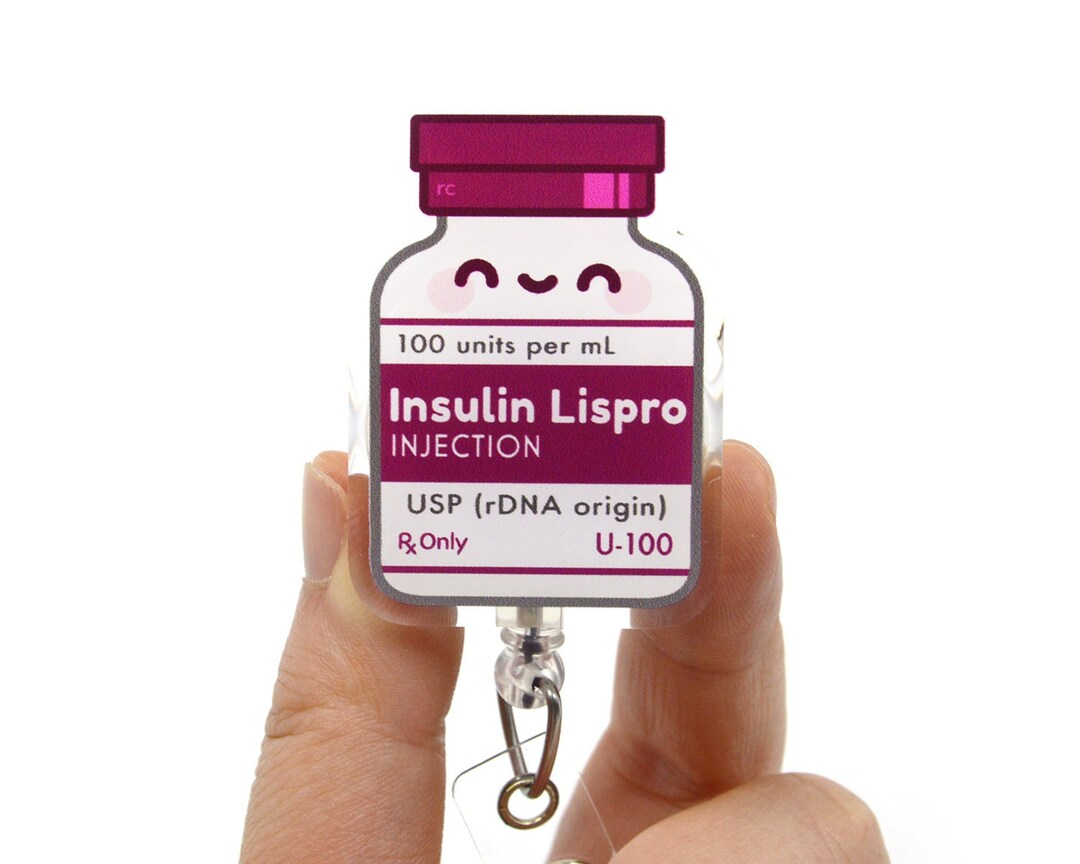Insulin Acrylic Badge Reel for Nurses, Nursing Students, Pharmacists ...