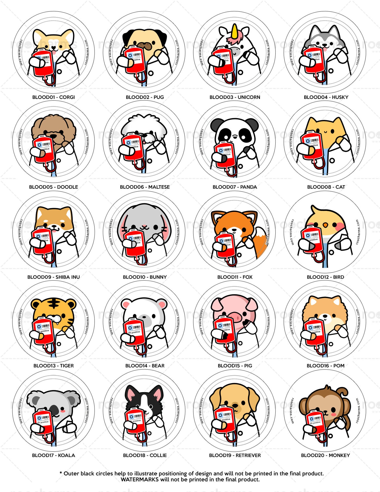 Blood Bank Badge Reel Blood ID Lanyard Blood ID Badge Cute - Etsy