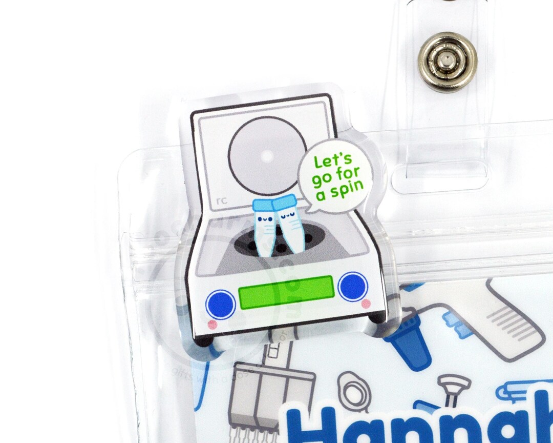 Centrifuge Acrylic Pin, Badge Topper Charm, Lab Tech, Medical ...