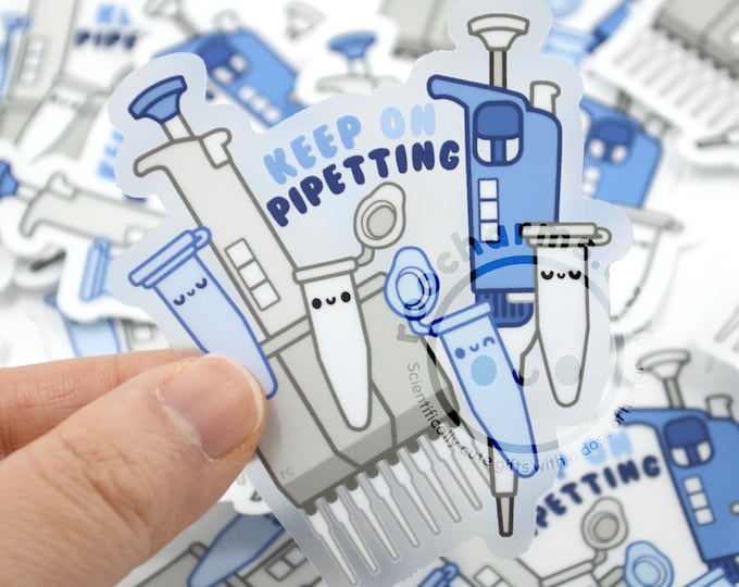 Keep on Pipetting Vinyl Sticker for Scientists, Medical Laboratory ...