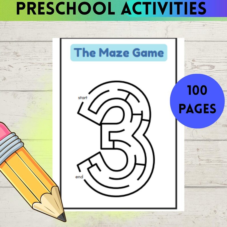 Printable Maze Worksheets | Preschool Puzzle Activity | Fine Motor ...