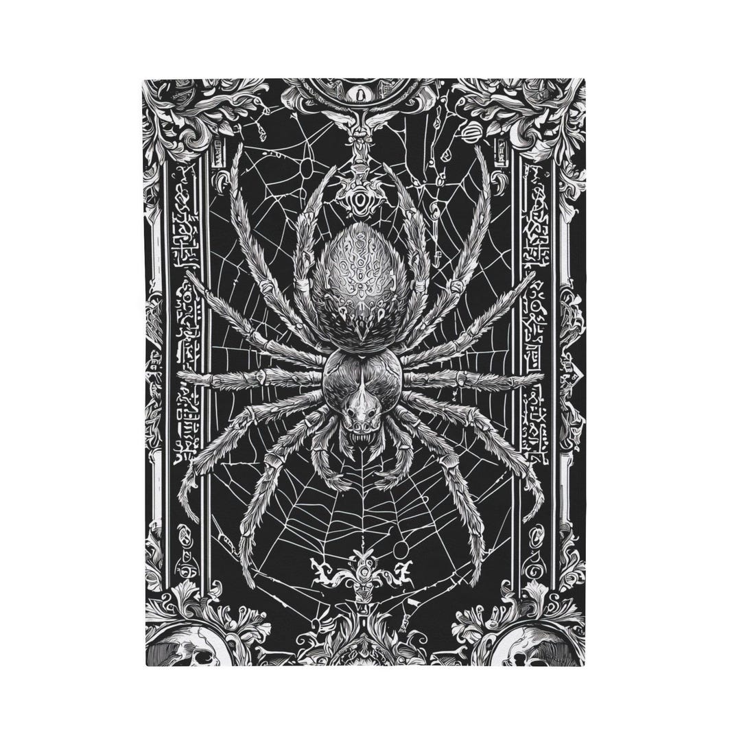 Gothic Black Spider Velveteen Plush Blanket - Etsy