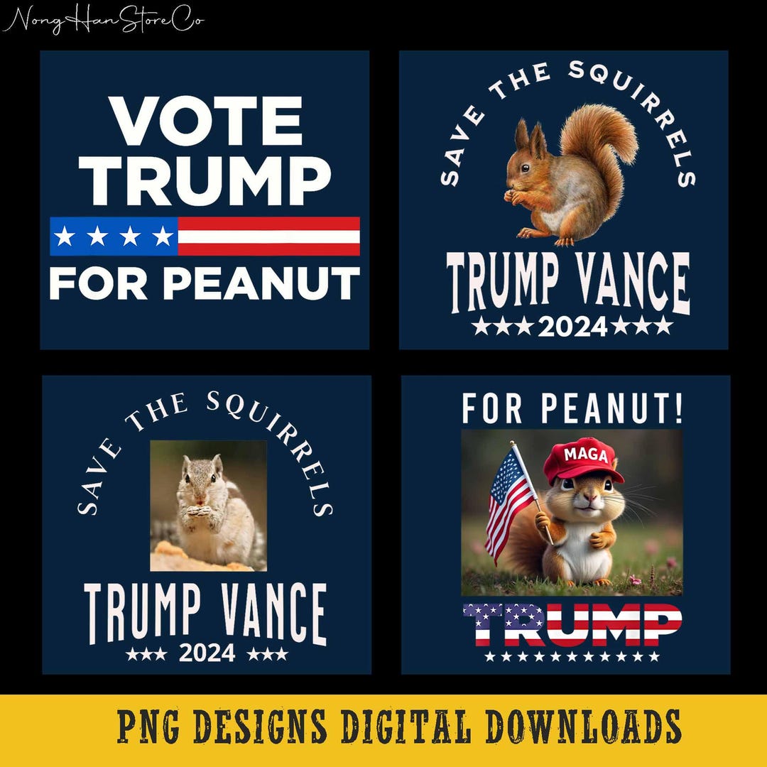 Peanut the Squirrel Trump PNG, Justice for Peanut, Vote Trump for ...