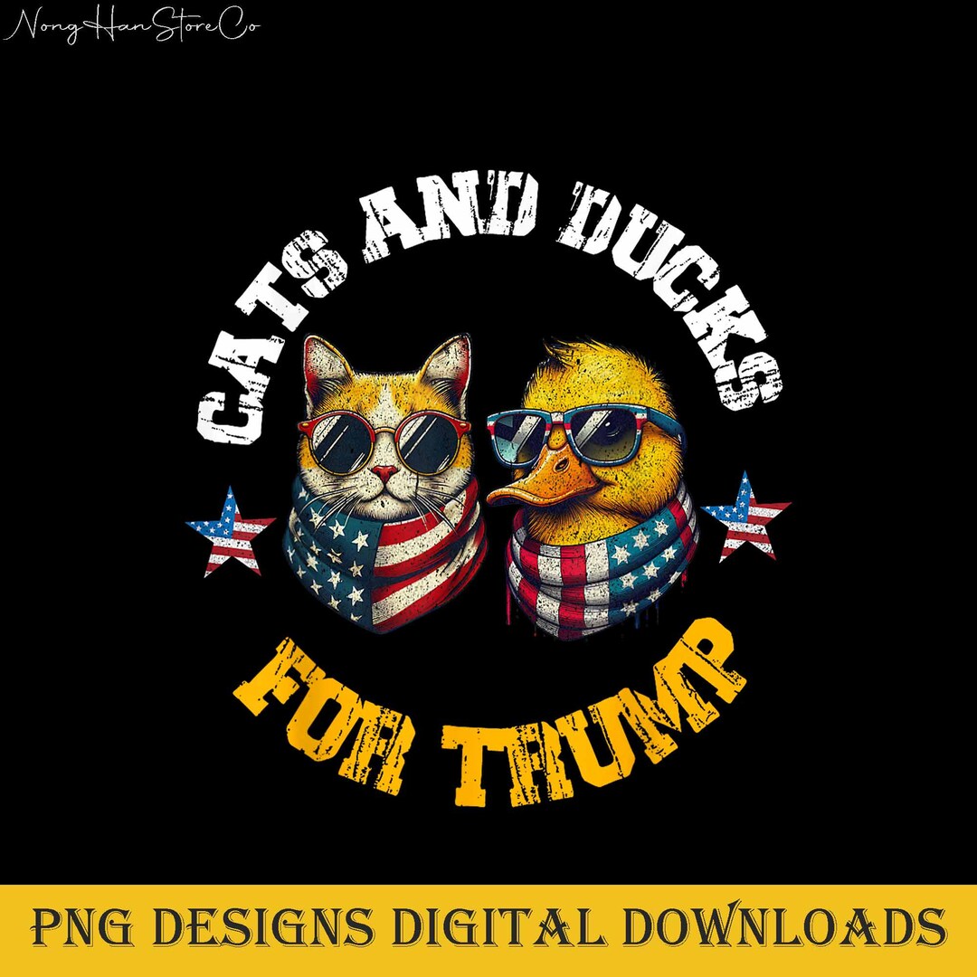 Cats and Ducks for Trump Png, Donald Trump 2024 Png, Trump Vance ...