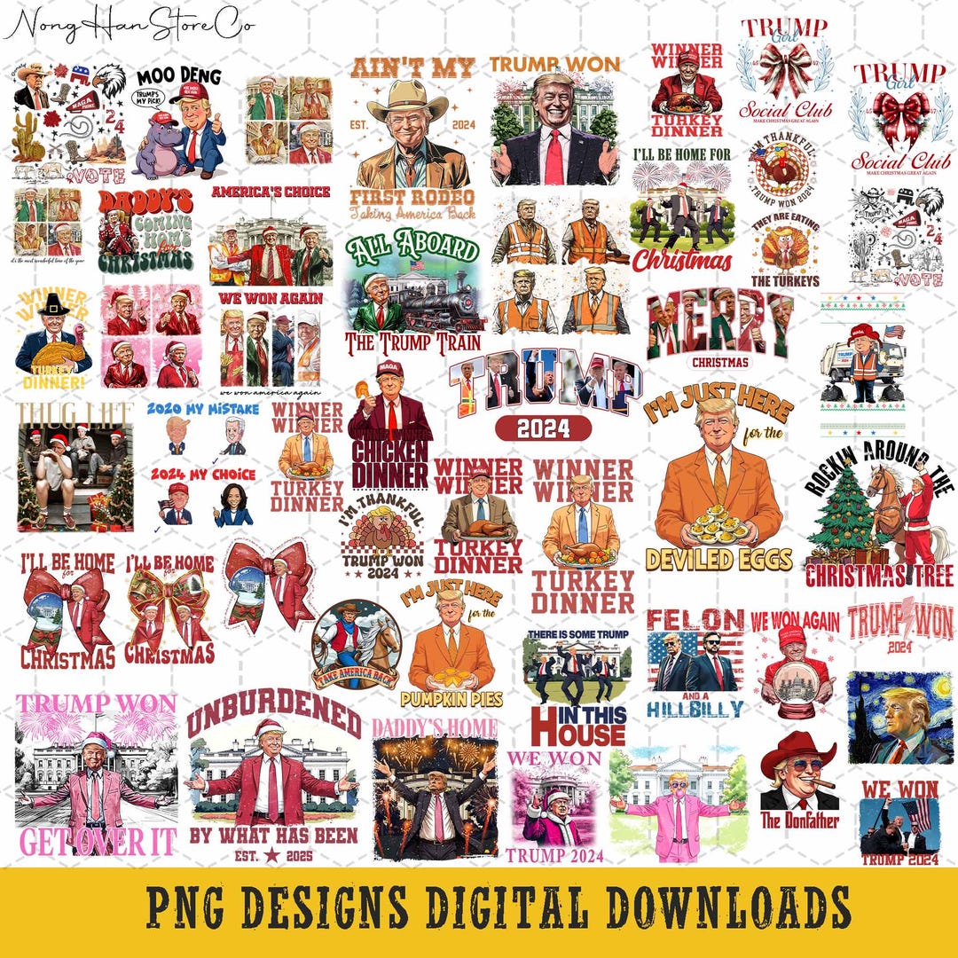 Donald Trump Mega PNG Bundle 620 Christmas Trump / Pink House ...