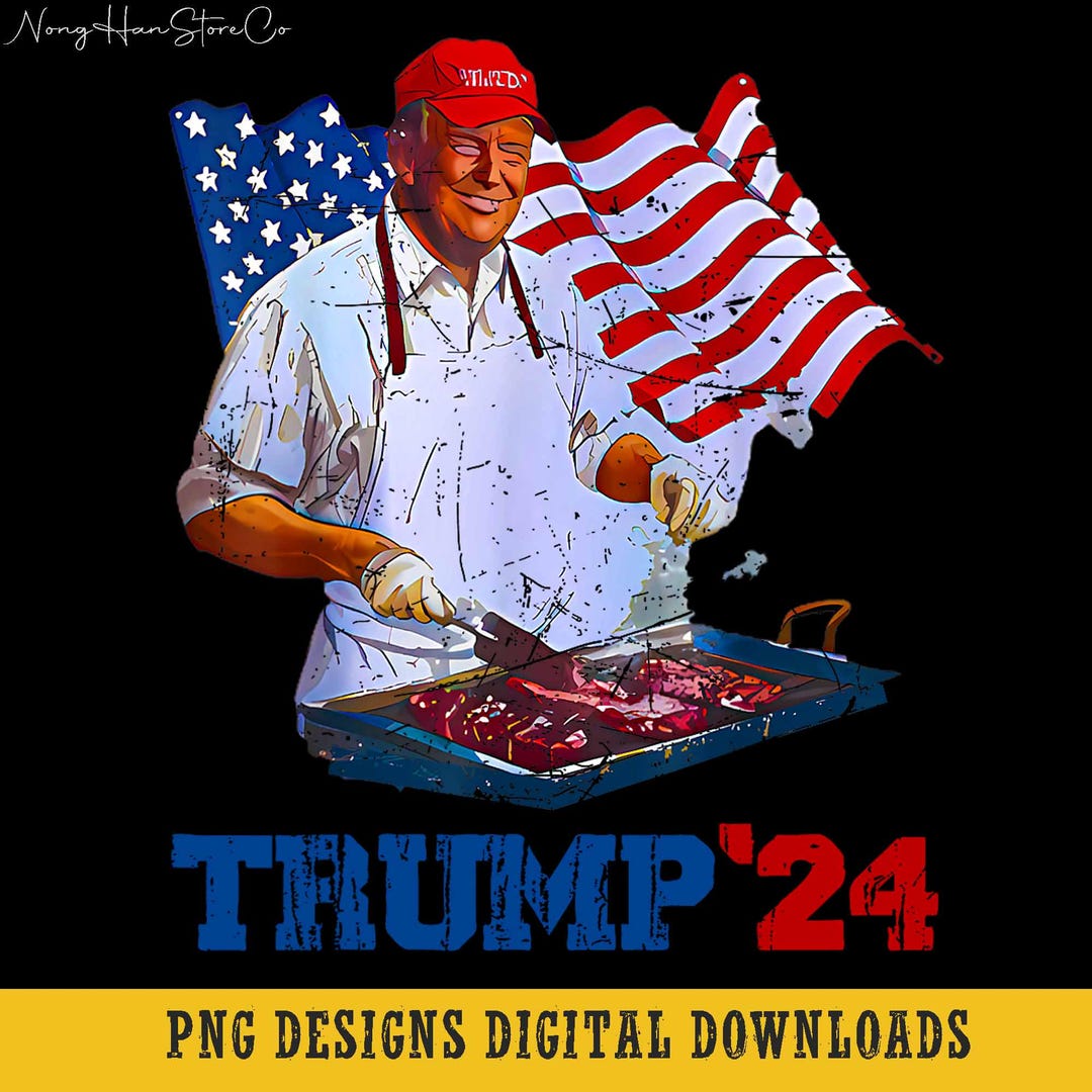 Trump 2024 BBQ PNG, the Art of the Grill, Trump Cook PNG, Election 2024 ...