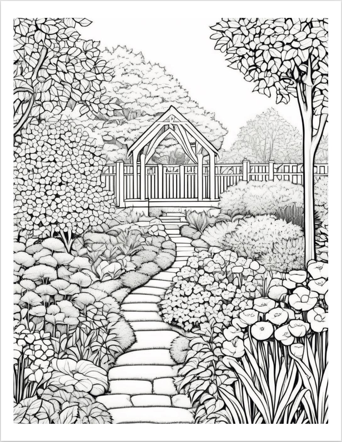 Peaceful Landscape Coloring Pages: 25 Relaxing Scenery (PDF) - Etsy