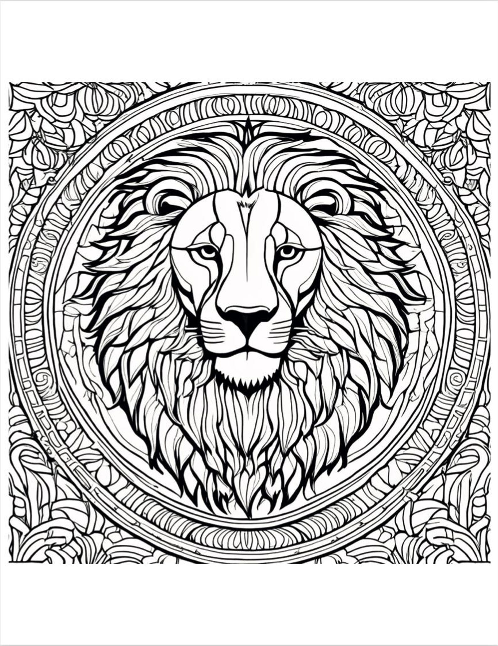 Adult Coloring Page | 25 Animal Mandalas | Instant Download I Printable ...
