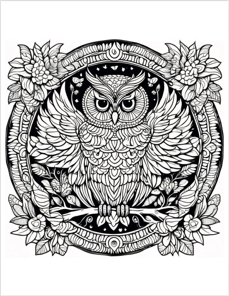 Adult Coloring Page | 25 Animal Mandalas | Instant Download I Printable ...