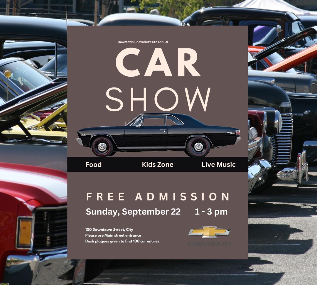 Car Show Template - Etsy