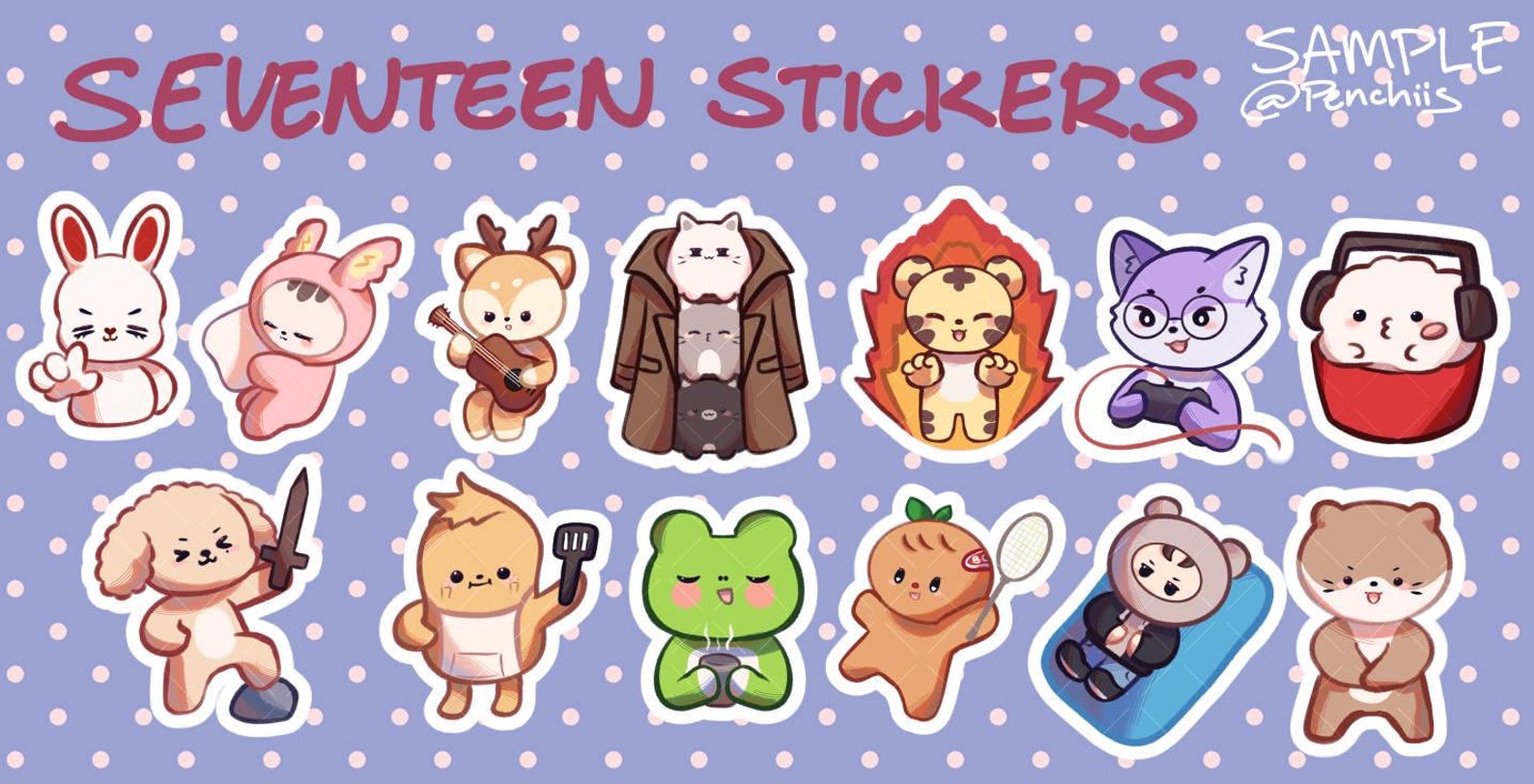 Kpop Seventeen Miniteen Stickers - Etsy