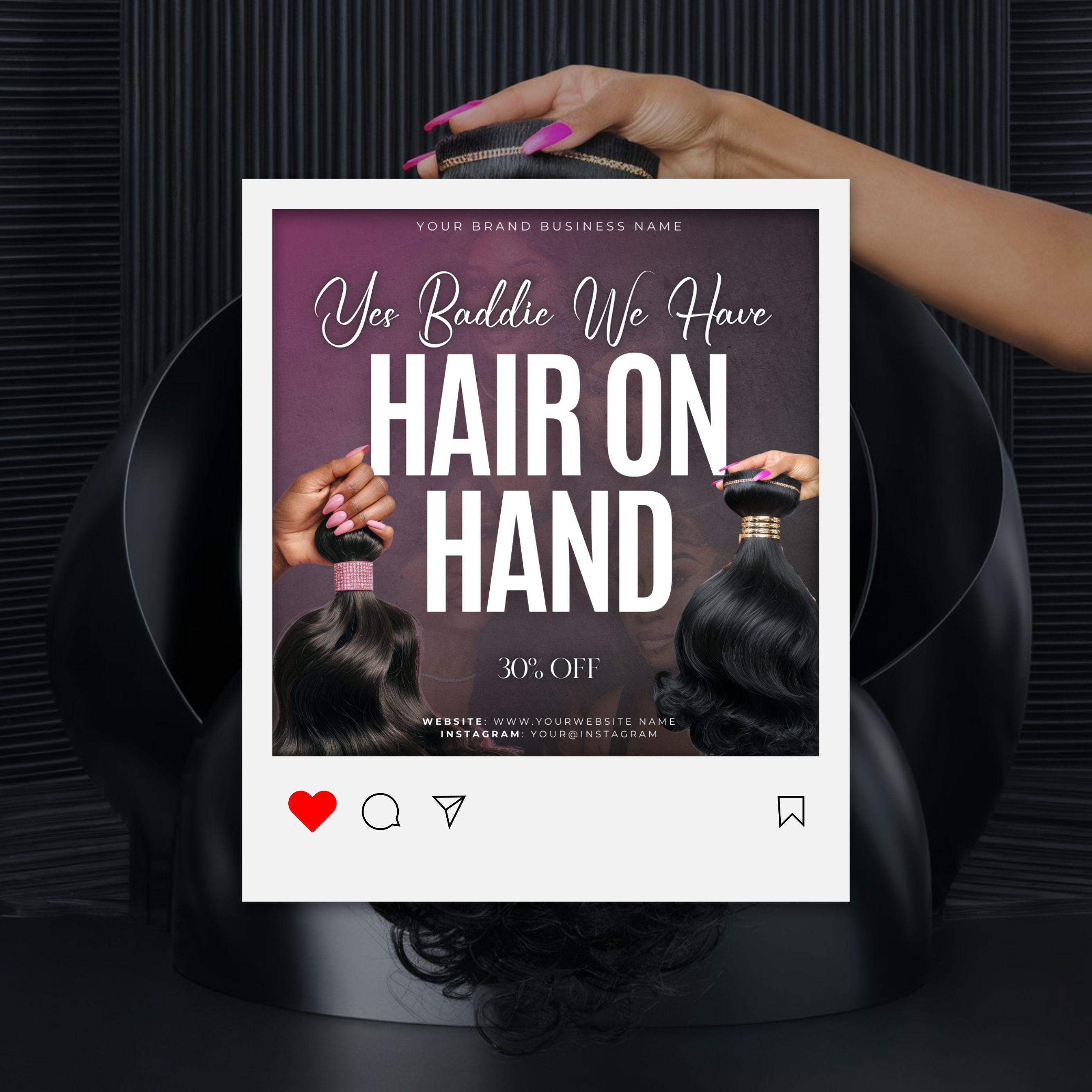 Hair-on-hand Flyer Template | Hair Flyer | Beauty Flyer| Canva Template ...