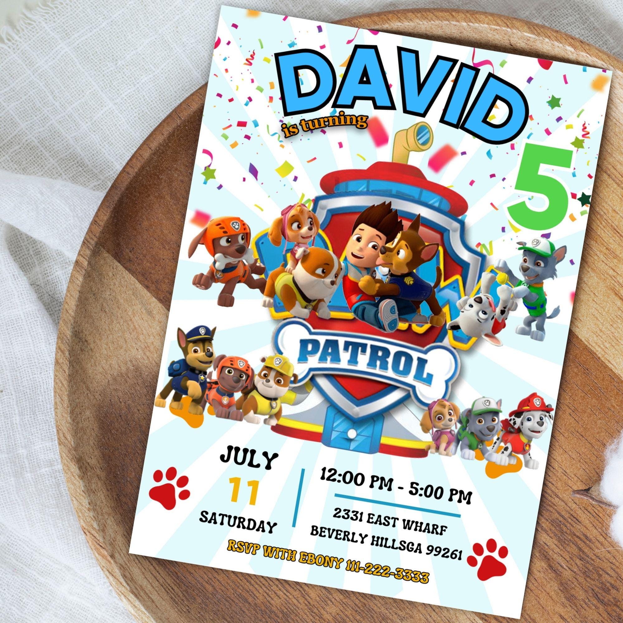Editable Birthday Invitation Template, Printable Birthday Party ...