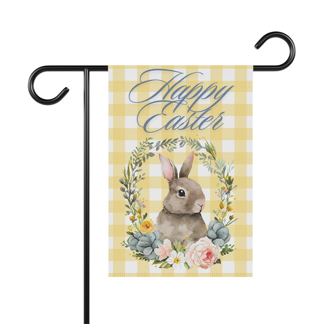 Easter Bunny Flag, Preppy Easter Flag, Easter Gift, Bunny Flag, Spring ...