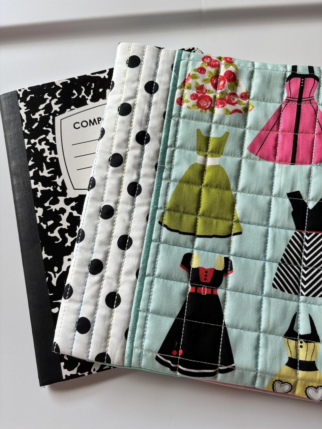 Novelty 50s Dresses Quilted Composition Notebook Cover, Riley Blake ...