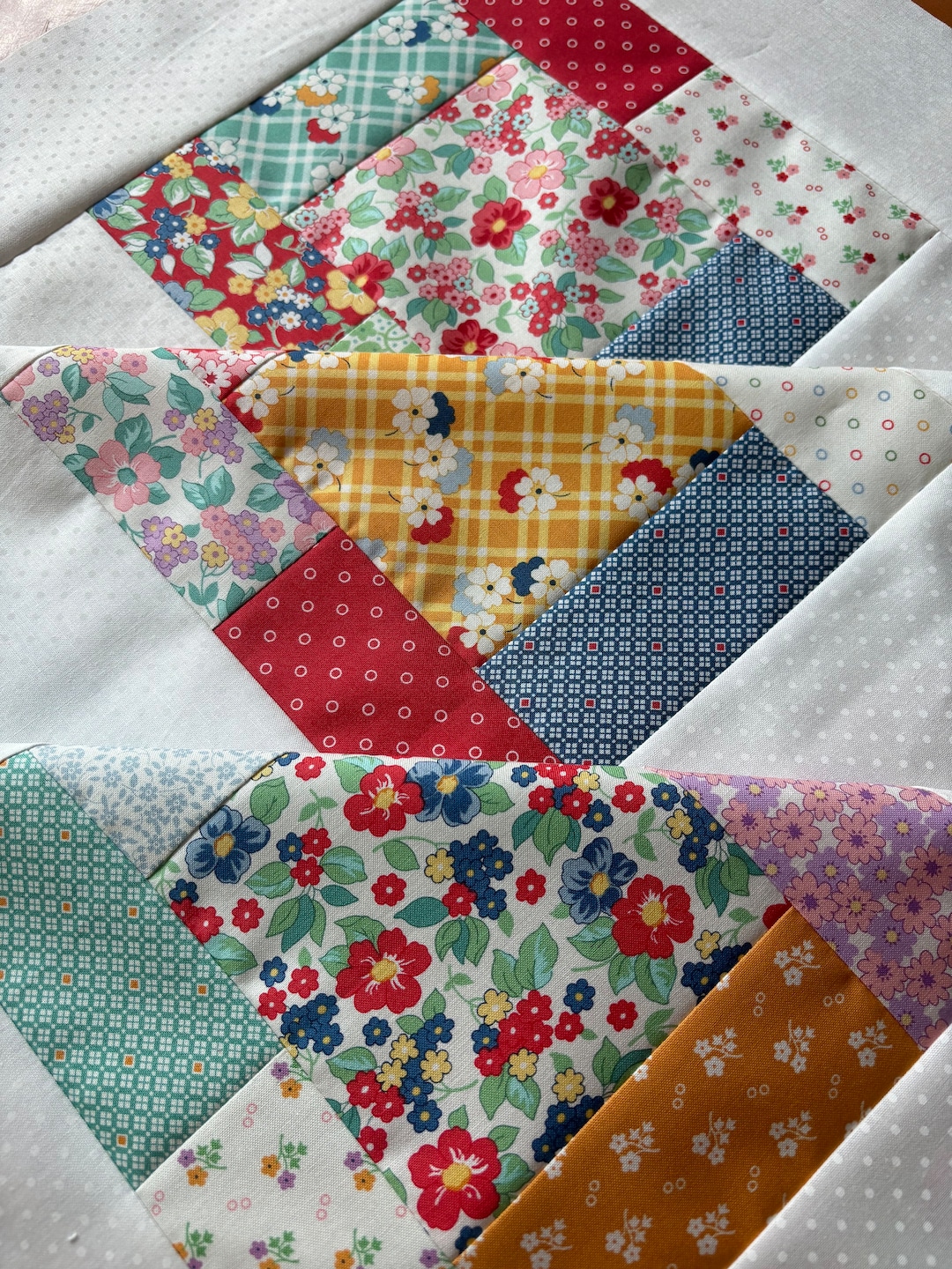 30s Playtime by Linzee Kull Mccray for Moda Baby Quilt TOP Only ...