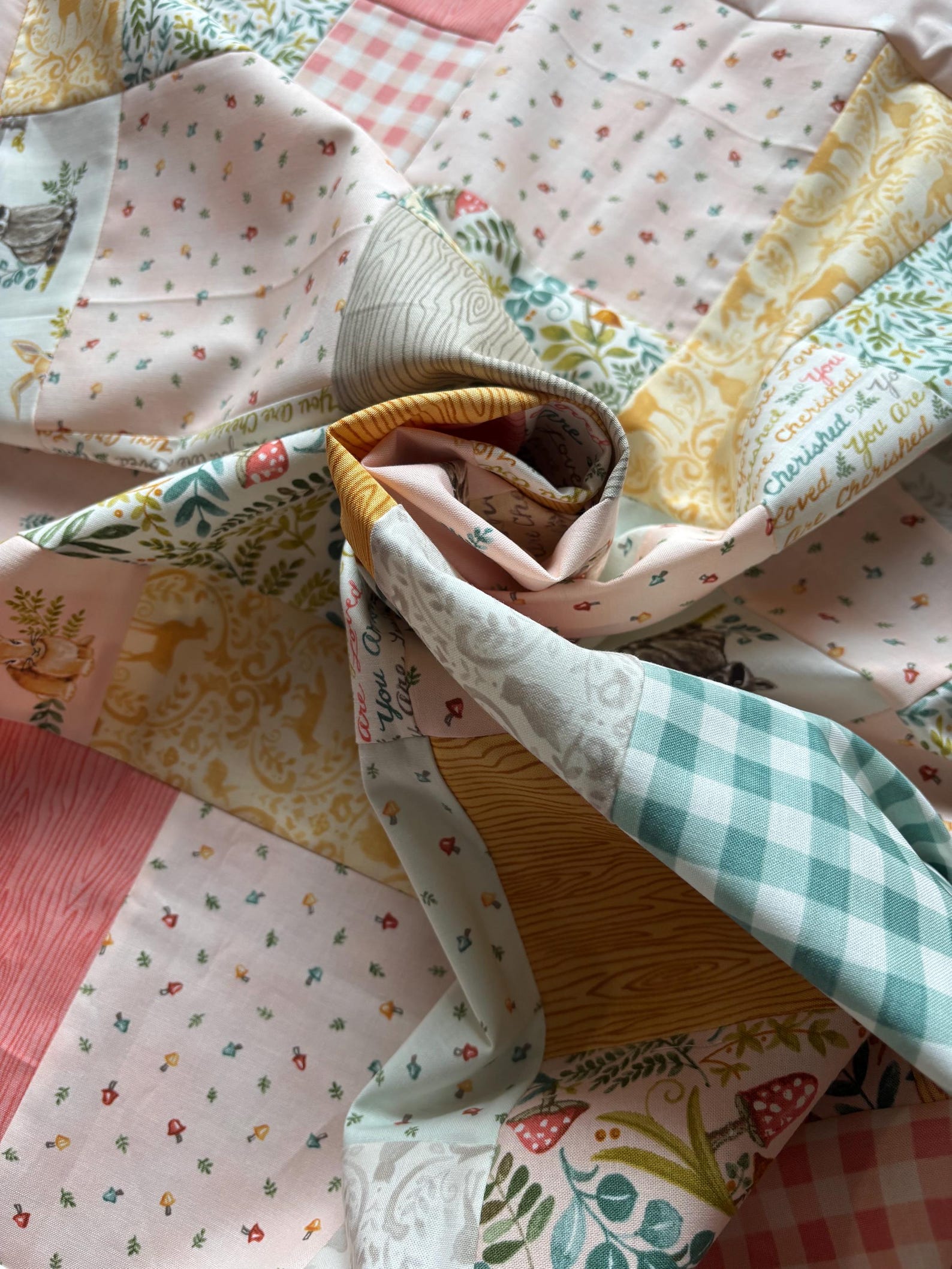 Effie's Woods by Deb Strain for Moda, Woodland Animal Fabric Quilt TOP ...