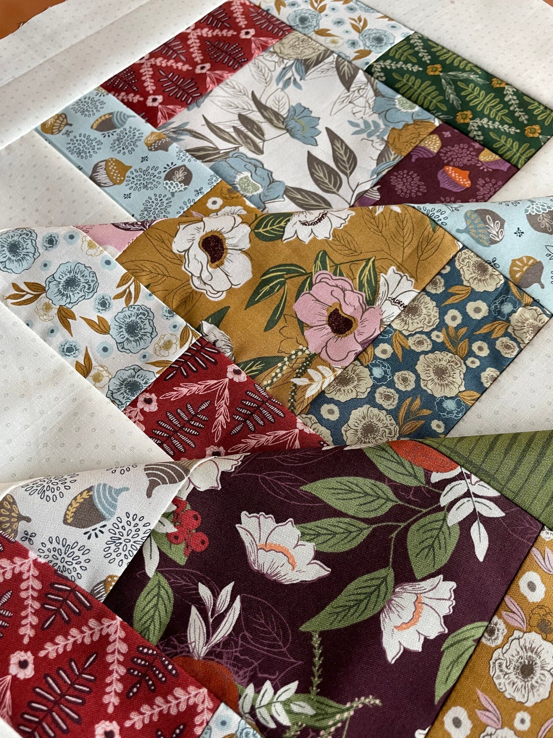 Slow Stroll Unfinished Crib Quilt TOP by Fancy That for Moda Fabric, 38 ...