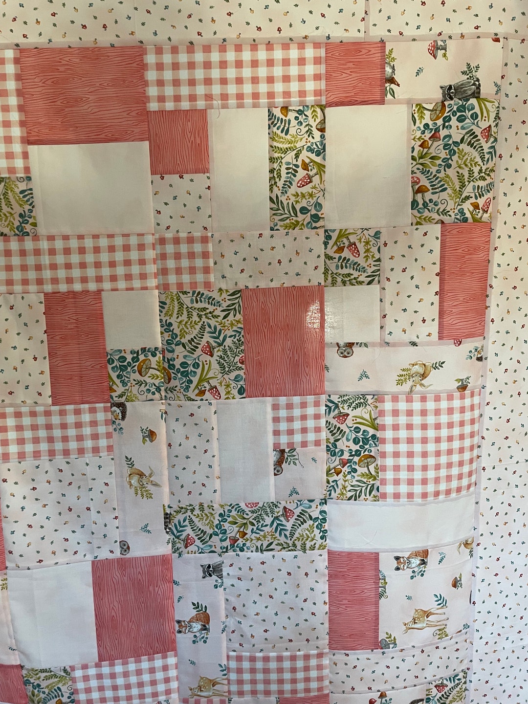 Effie's Woods by Deb Strain for Moda, Woodland Animal Fabric Quilt TOP ...