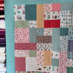 Cook Book by Lori Holt Fabric Quilt TOP, UNFINISHED, 42 Inch, Baby ...
