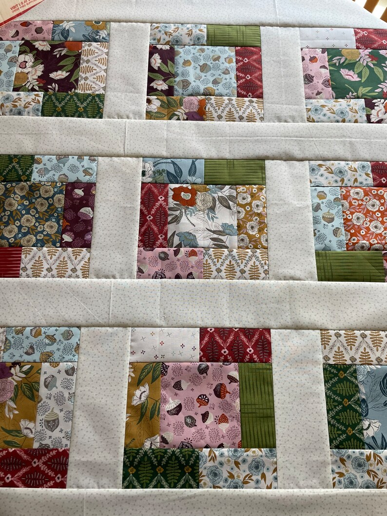 Slow Stroll Unfinished Crib Quilt TOP by Fancy That for Moda - Etsy