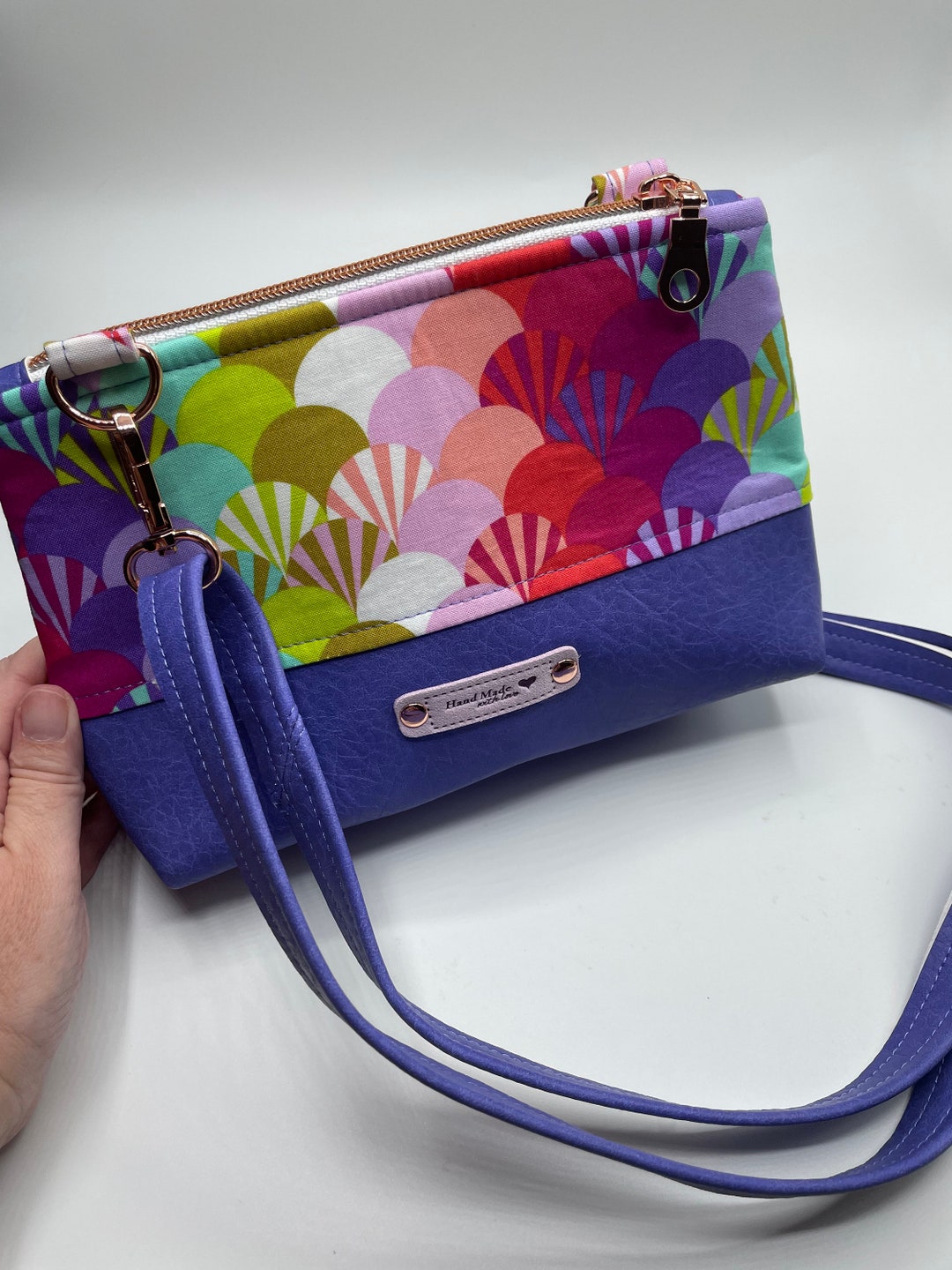 Cross Body Bag, Tula Pink Parisville Deja Vu Sorbet Faux Leather ...
