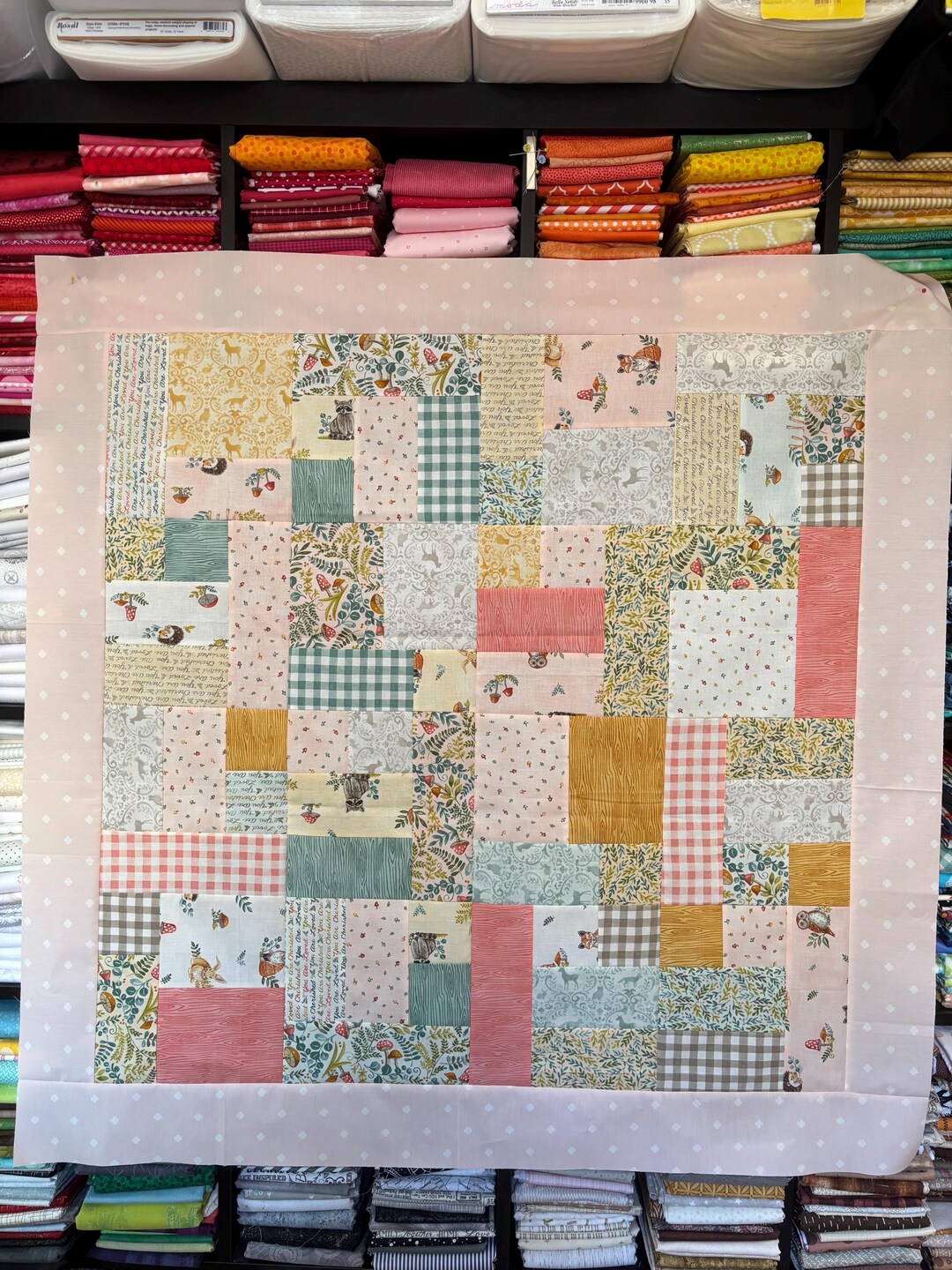 Effie's Woods by Deb Strain for Moda, Woodland Animal Fabric Quilt TOP ...