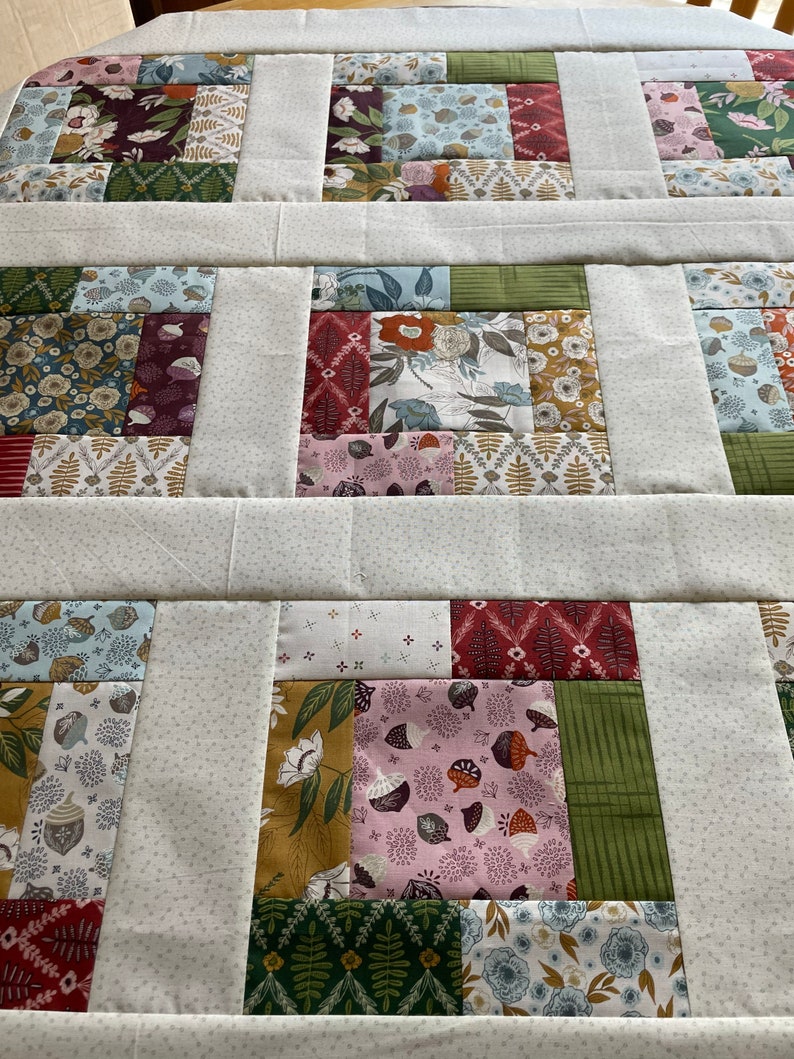 Slow Stroll Unfinished Crib Quilt TOP by Fancy That for Moda - Etsy