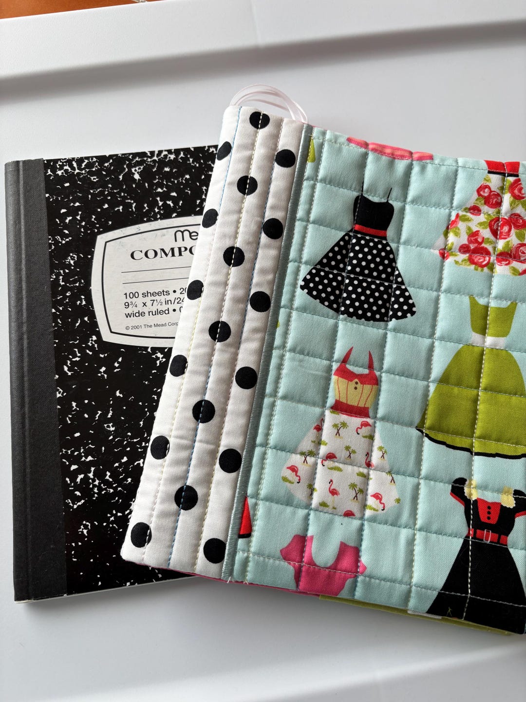 Novelty 50s Dresses Quilted Composition Notebook Cover, Riley Blake ...