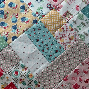 Cook Book by Lori Holt Fabric Quilt TOP, UNFINISHED, 42 Inch, Baby ...