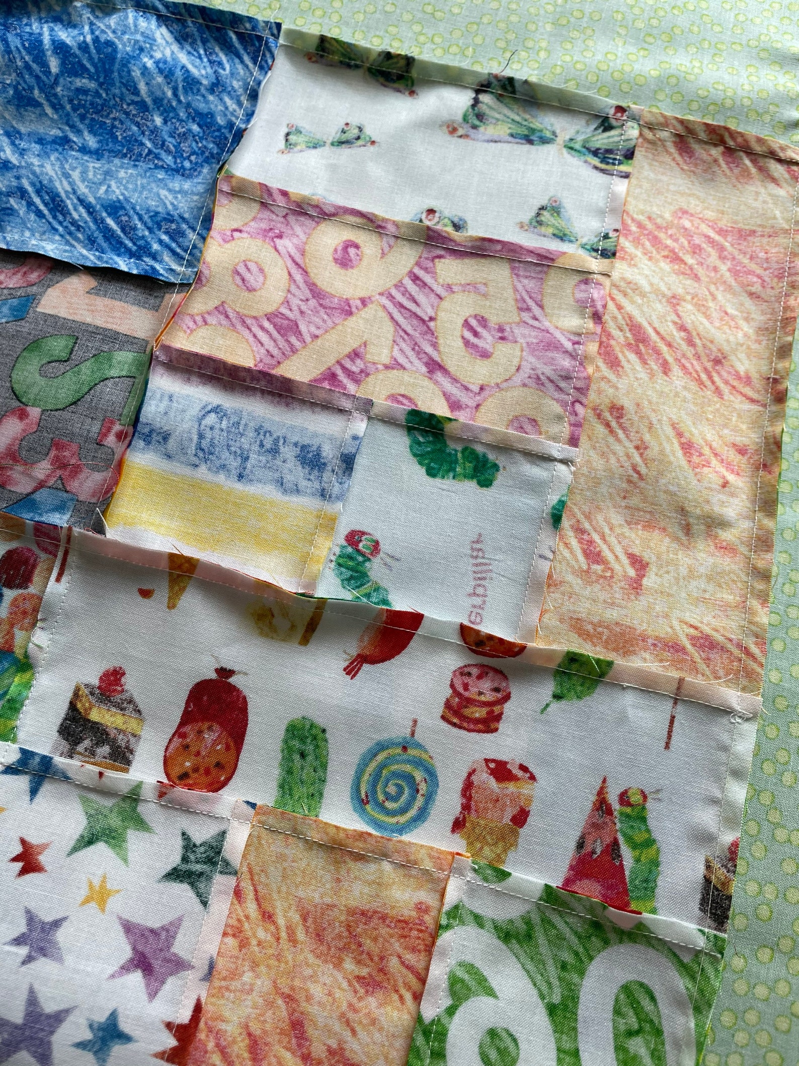 Caterpillar Bugs Butterfly Insect Unfinished Quilt Top - Etsy