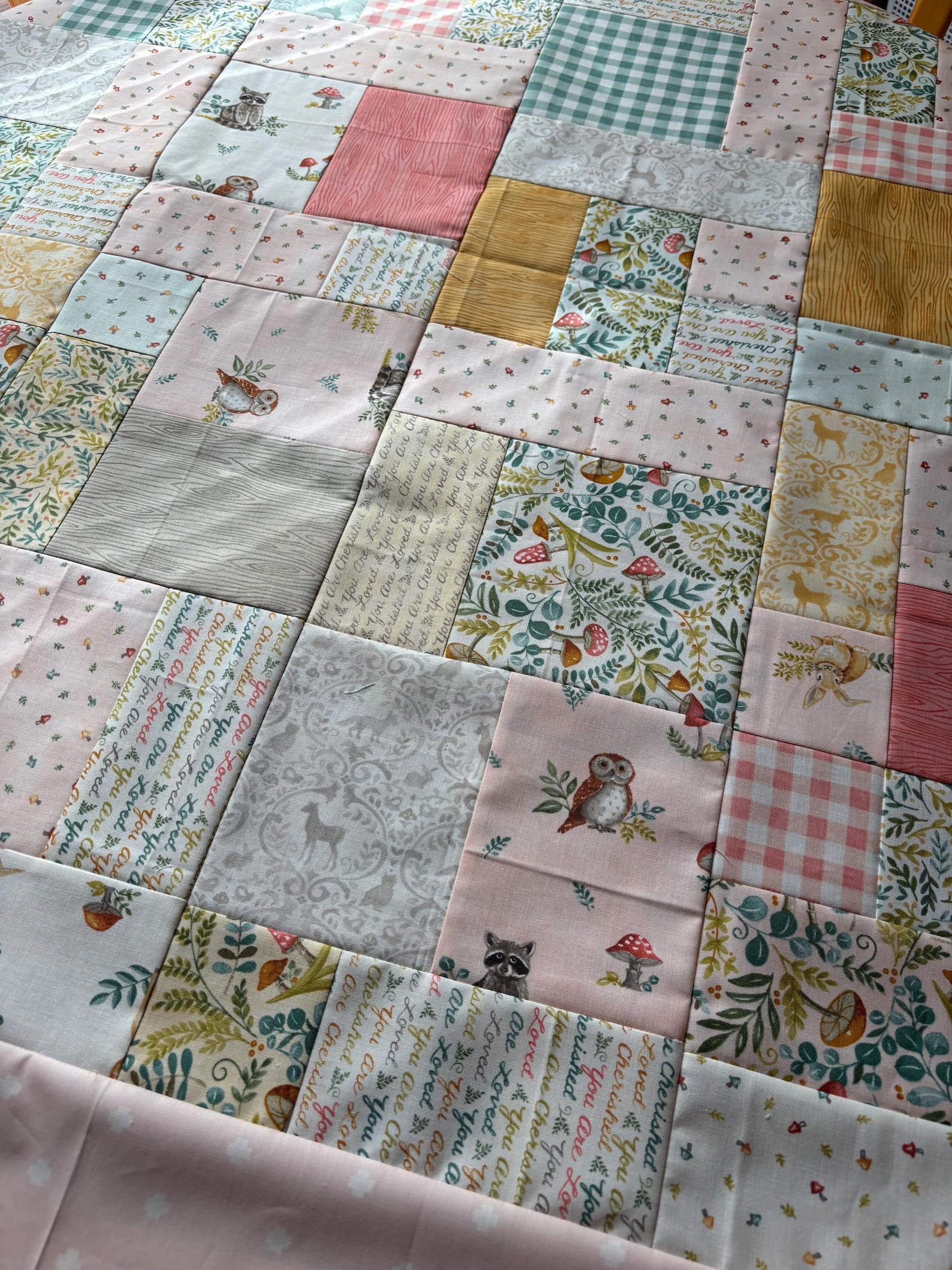 Effie's Woods by Deb Strain for Moda, Woodland Animal Fabric Quilt TOP ...