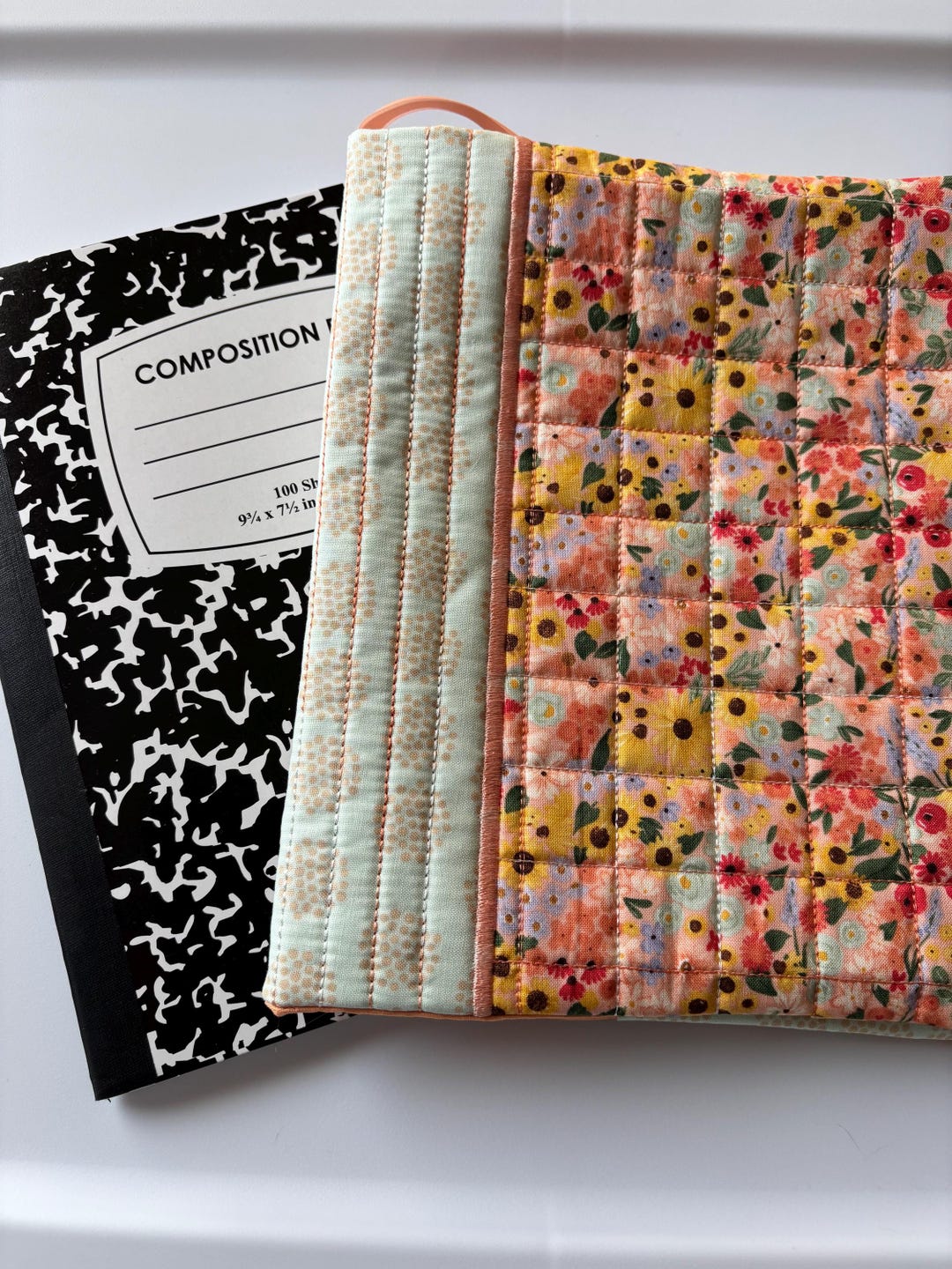 Wildflower Quilted Fabric Composition Notebook Cover, Standard ...