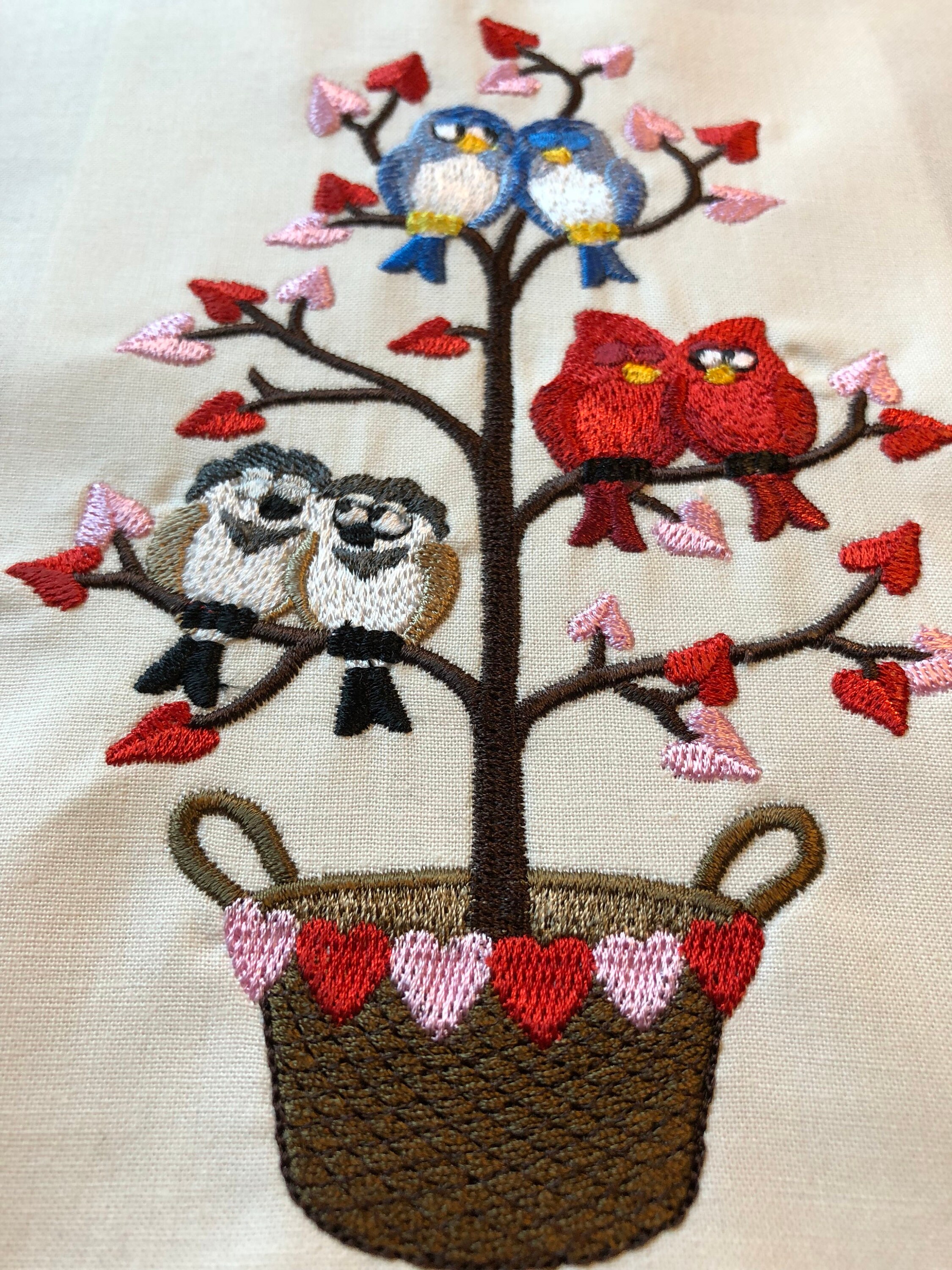 Valentines Day Embroidered Quilt Block Ready to Sew or Frame - Etsy