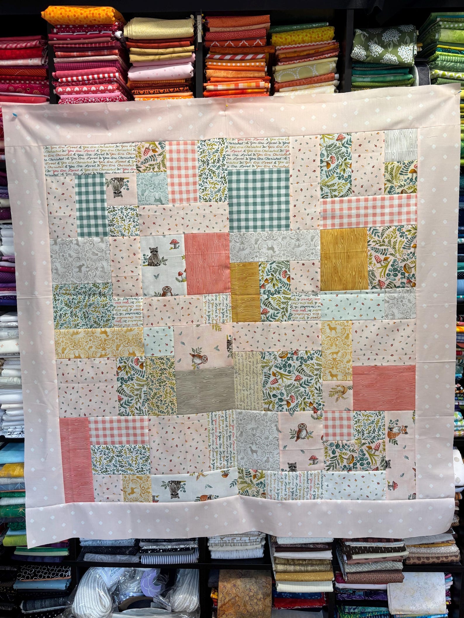 Effie's Woods by Deb Strain for Moda, Woodland Animal Fabric Quilt TOP ...
