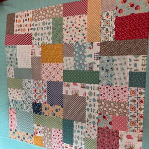 Cook Book by Lori Holt Fabric Quilt TOP, UNFINISHED, 42 Inch, Baby ...