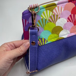 Cross Body Bag, Tula Pink Parisville Deja Vu Sorbet Faux Leather ...