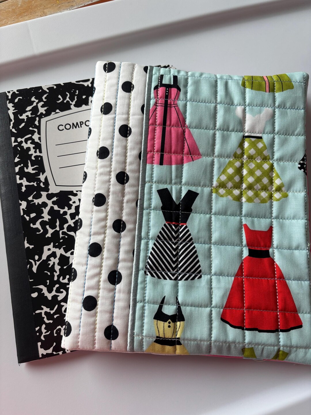 Novelty 50s Dresses Quilted Composition Notebook Cover, Riley Blake ...