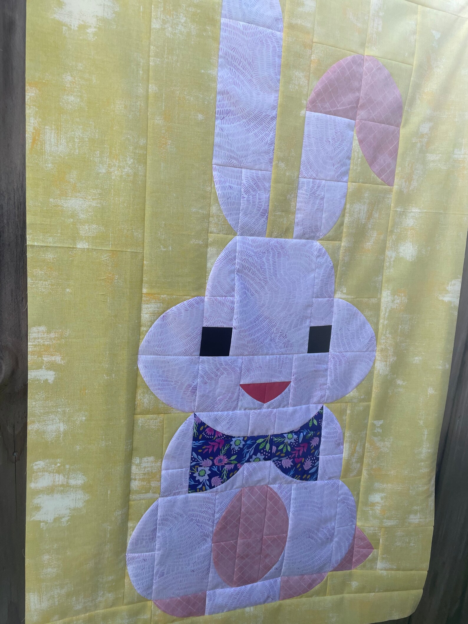 Easter Bunny Quilt Top Wall Hanging Unfinished 27 X 43 - Etsy