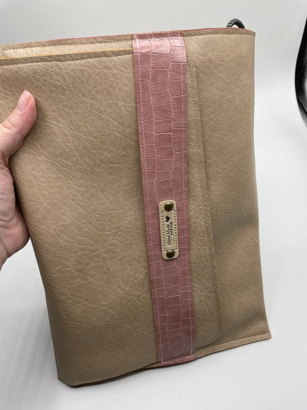 Organizer for 8 1/2 X 11 Notebooks, Zipper, Flat Closure, Faux Tan ...