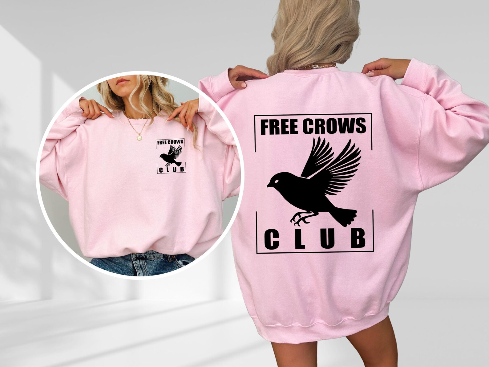 Custom Logo Sweatshirt, Your Business Logo or Brand Logo, Front and ...