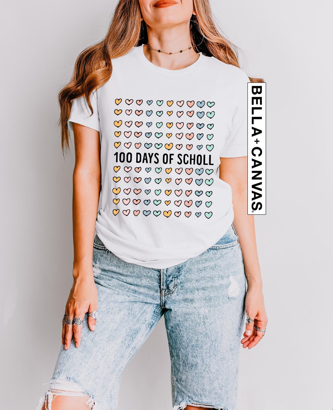 100 Days of School Shirt 100th Day of School 100 Days of Hearts Shirt ...