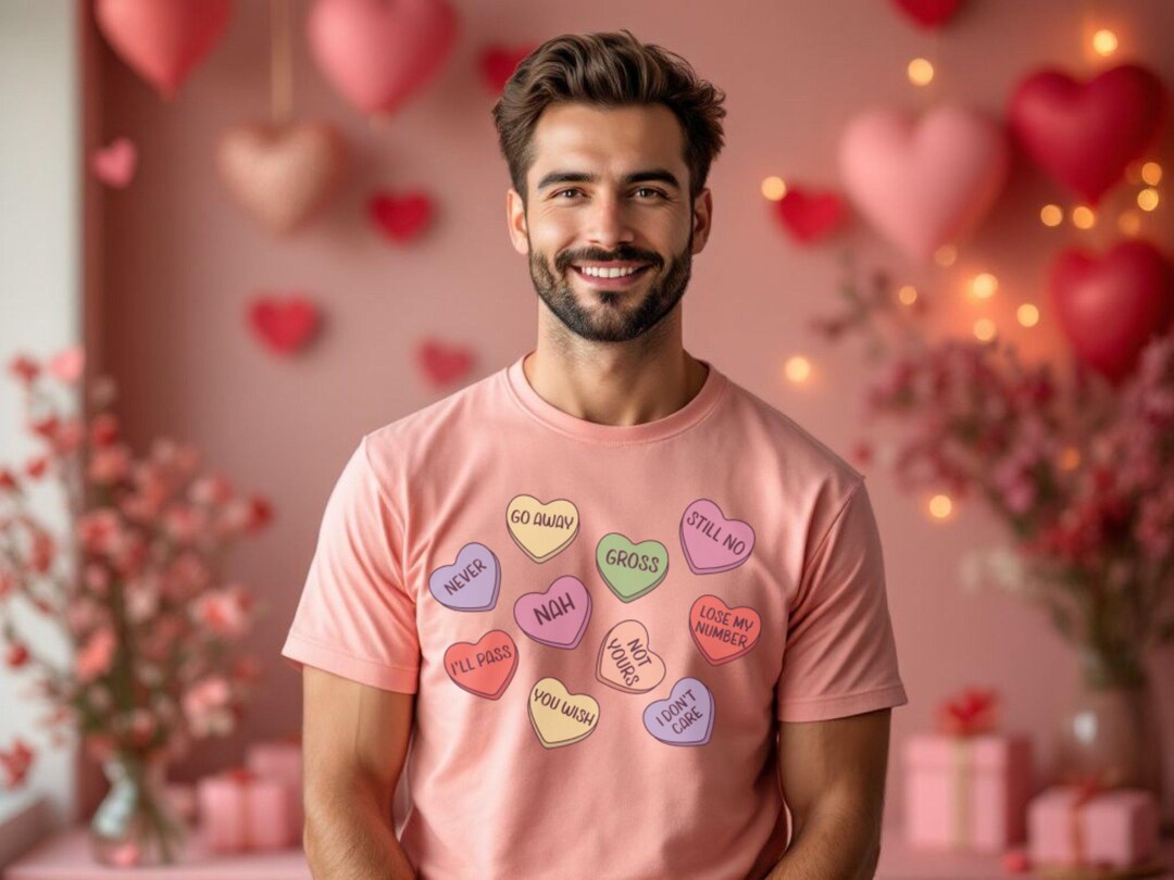 Funny Conversation Hearts, Anti Valentines Day Shirt, Sassy Heart ...