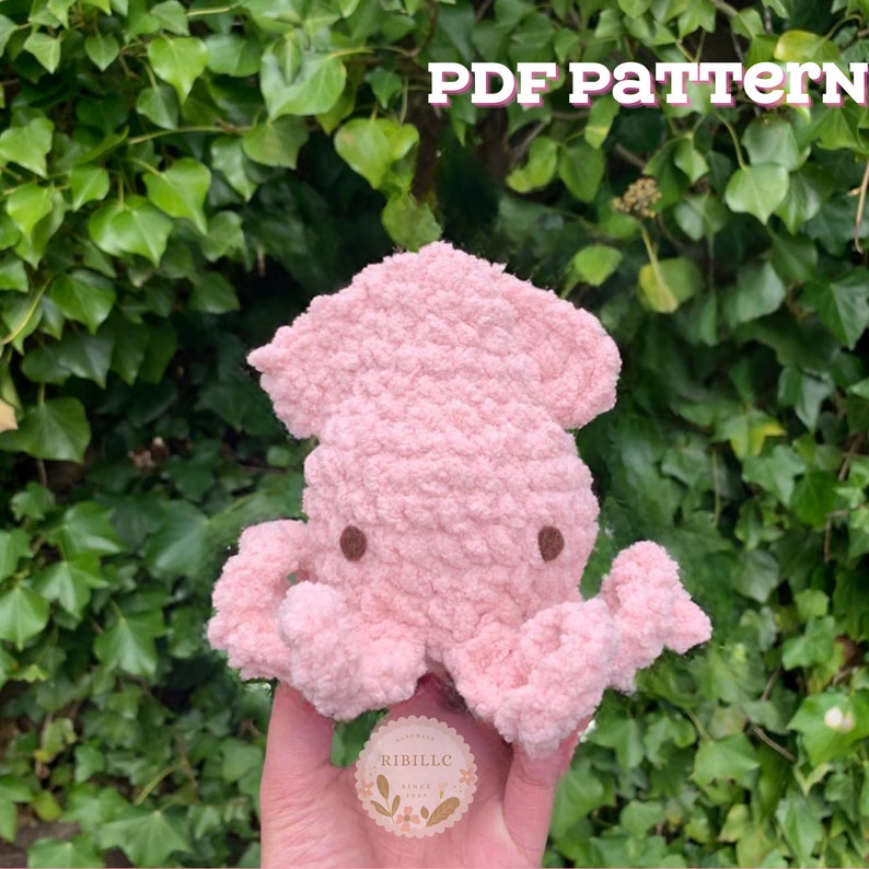 Mini Squid Crochet Pattern, Amigurumi Crochet Pattern, Toy Sea Animal ...