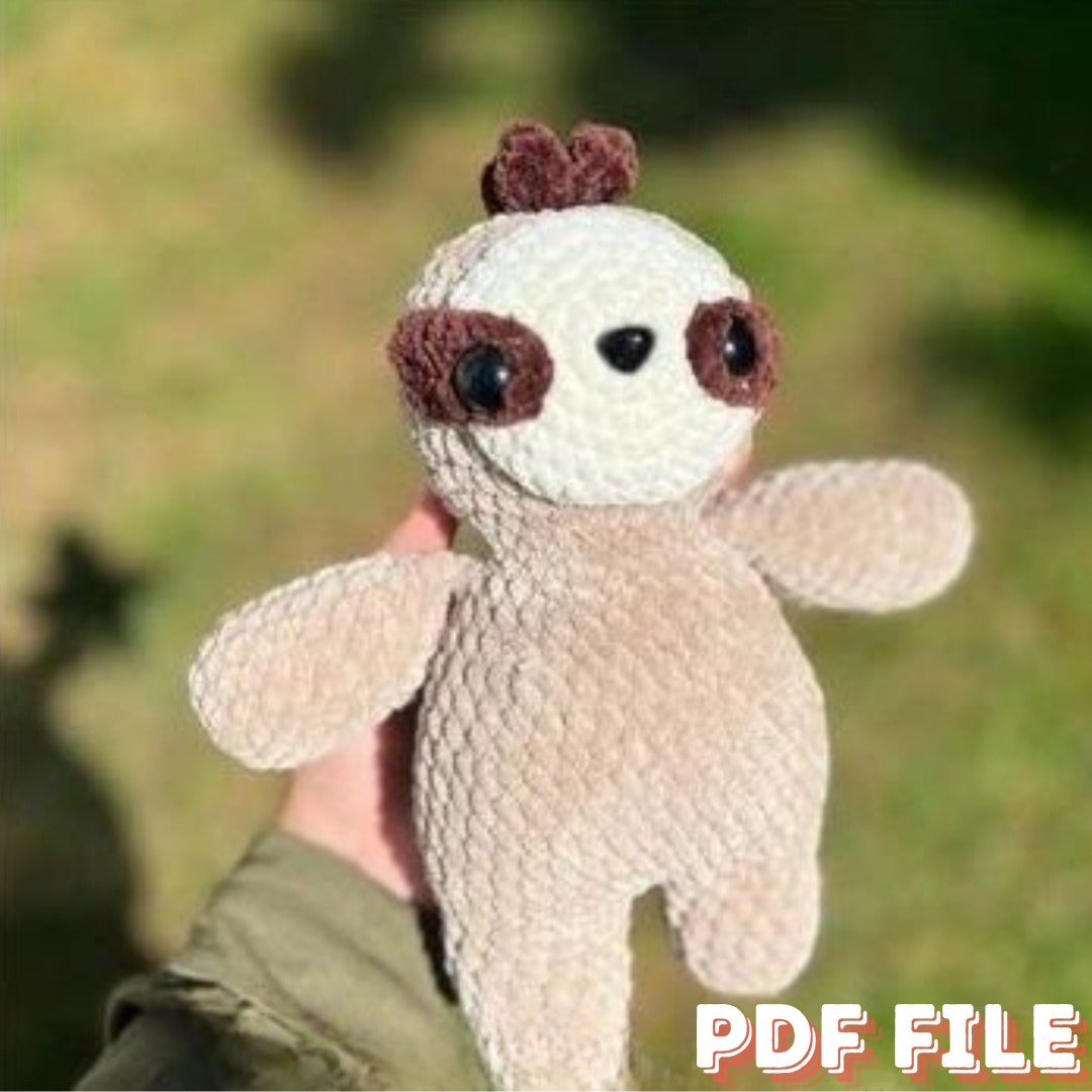 Crochet Baby Sloth, Sloth Crochet Pattern, Animal Crochet Pattern ...