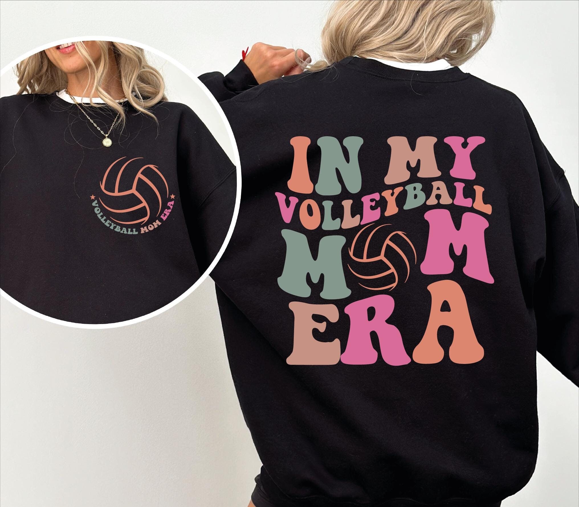 In My Volleyball Mom Era Sweatshirt, Volleyball Mom Sweatshirt, Custom ...